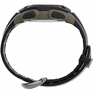 Timex Men's IRONMAN Classic 30 38mm Resin Strap Watch – Green Case Black Top Ring with Black Resin Strap