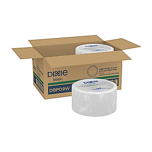 Dixie Basic 8.5” Light-Weight Paper Plates by GP PRO (Georgia-Pacific), White, DBP09W, 500 Count (125 Plates Per Pack, 4 Packs Per Case)