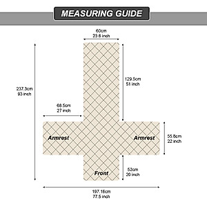 100% Waterproof Recliner Chair Cover, Recliner Chair Covers for Reclining Chair, Non-Slip Fabric Recliner Couch Cover for Living Room, for Pets Kids Protector, Washable (Beige, 23"Recliner Chair)