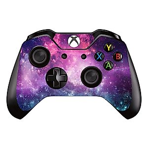 UUShop Vinyl Skin Sticker Decal Cover for Microsoft Xbox One Controller Remote - Galaxy Starry Sky Purple