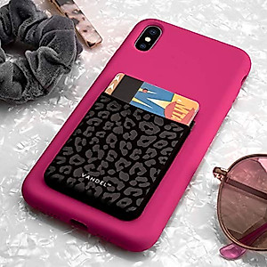 VANDEL Pocket – Stick-On Fabric Phone Wallet Stick On for Women, Cute Credit Card Holder for Phone Case, Stick On Back of Phone Fabric Sleeve for iPhone Pocket, Stretchy Wallet Phone Case