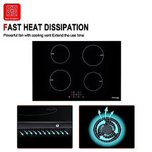 GASLAND Chef Induction Cooktop 30 Inch, Built-in Electric Cooktop 4 Burners Electric Stove Top, Sensor Control Induction Hob with Child Safety Lock and Timer 240V