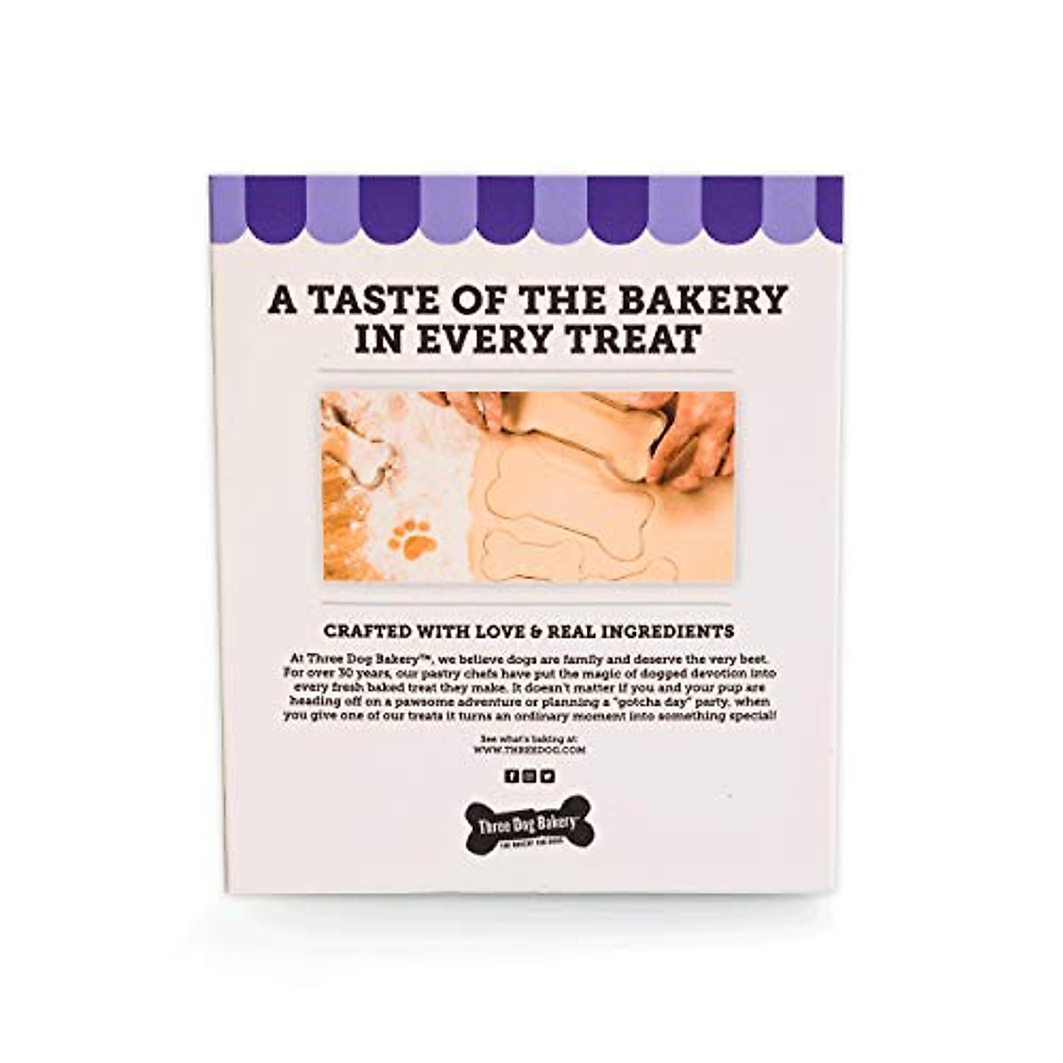 Three Dog Bakery Classic Cremes Baked Dog Treats, Golden with Peanut Butter Filling, 13 oz,Brown,310077