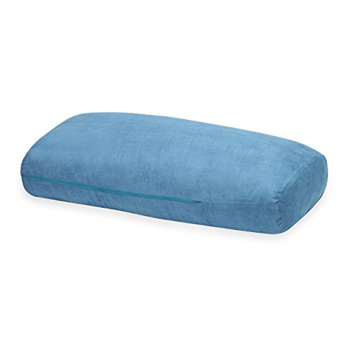 Gaiam Yoga Bolster Rectangular Meditation Pillow, Teal, 25 x 12 x 5