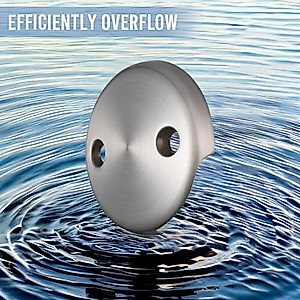 UNI-DRAIN Universal Bathtub Overflow Drain Face Plate 2 Hole Tub Overflow Drain Plate Matching Screws(Nickel Brushed)