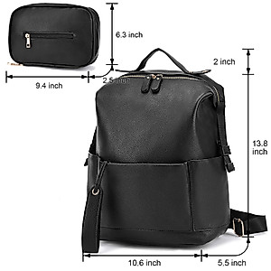 ARDIKAMA Diaper Bag Backpack Leather Backpack for Women Travel Dad Mother Outdoor Backpack with Changing Pad Stroller Straps(2 pieces) Khaki