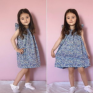 Simplee kids Baby Girls Summer Casual Dresses Toddler Floral Print Sundress Princess Dress for 2T