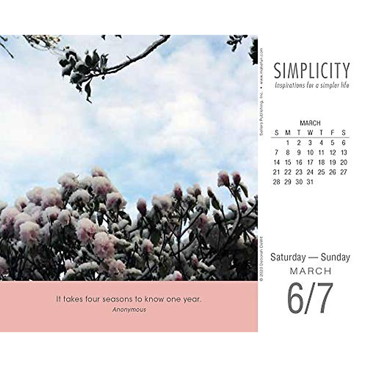 2021 Simplicity Inspirations for a Simpler Life Boxed Daily Calendar