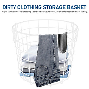 MAGICLULU Iron Wire Laundry Hamper Laundry Storage Basket With Handles Iron Storage Basket