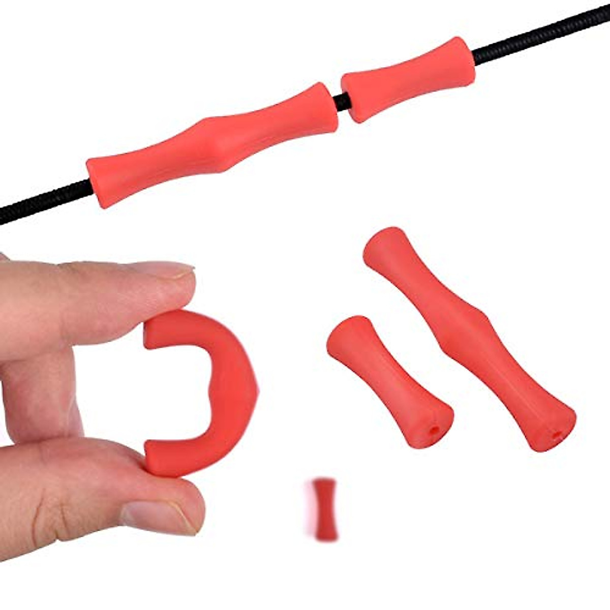 GPP 5 PCS Archery Bowstring Finger Saver QuickShot Finger Guard for Hunting or Bowfishing in 5 Colors