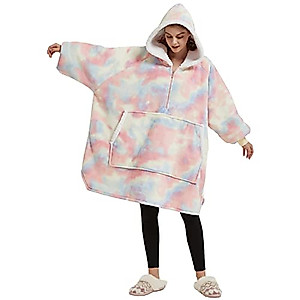 GOMINIMO Wearable Hoodie Blanket, Wearable Blanket, Wearable Blanket Adult, Hug Sleep Pod Adult, Sweatshirt Blanket, Sweater Blanket, Blanket Sweatshirt