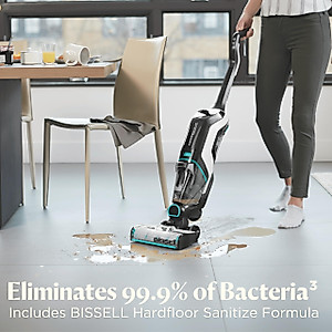 BISSELL, 2554A CrossWave Cordless Max All in One Wet-Dry Vacuum Cleaner and Mop for Hard Floors and Area Rugs, Black/Pearl White with Electric Blue Accents