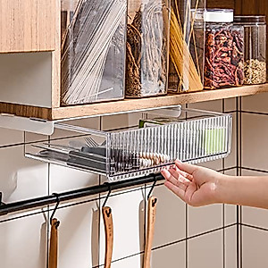 submatches Under Table Desk Drawer Storage Organizer, Attachable Under Desk Storage Drawer, Strong Adhesive Under Desk Pencil Drawer Slide Out, Add a Desk Drawer Hidden Under Mounted (Extra Large)