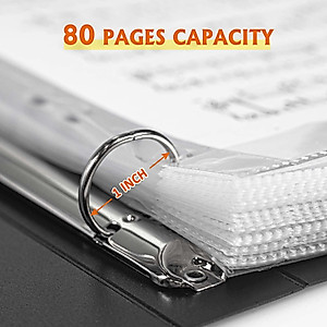 Sheet Music Folder, Letter Size Music Binder, 80 Pages Capacity, Writable Choir Folder, Fit 8.5 x 11 Paper, Black