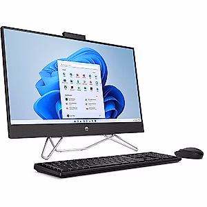 HP 2022 Newest 27-inch FHD IPS All-in-One Desktop Computer 10-Core 12th Intel Core i7-1255U Iris Xe Graphics 16GB DDR4 1TB SSD WiFi 6 Bluetooth Windows 10 Pro White Wireless KB Mouse w/RATZK 32GB USB