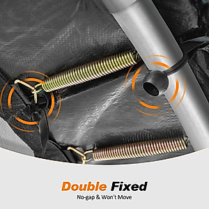 Exacme Trampoline Pad Replacement Round Safety Spring Cover, No Hole for Pole (Blue, 14 Foot)