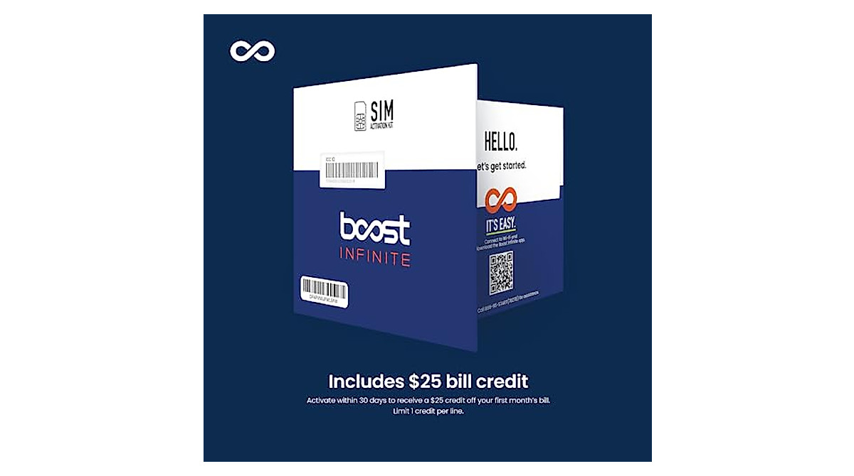 Boost Infinite Unlocked Phone SIM Kit – $25/mo Unlimited Plan