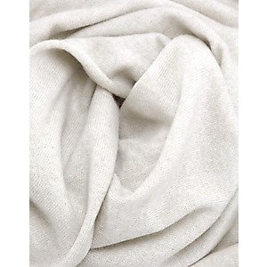 Jet&Bo 100% Pure Cashmere Travel Wrap, Scarf & Blanket Ivory, Storage Bag + Gift Box