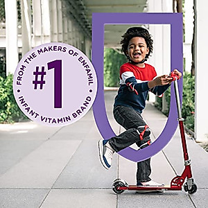 Enfakid Elderberry Daily Gummy Multivitamin: Vitamin C, D & E, Selenium & Zinc, Elderberry Flavored Immune Support Gummies for Kids, high in antioxidants, gelatin free & vegetarian, 60 count