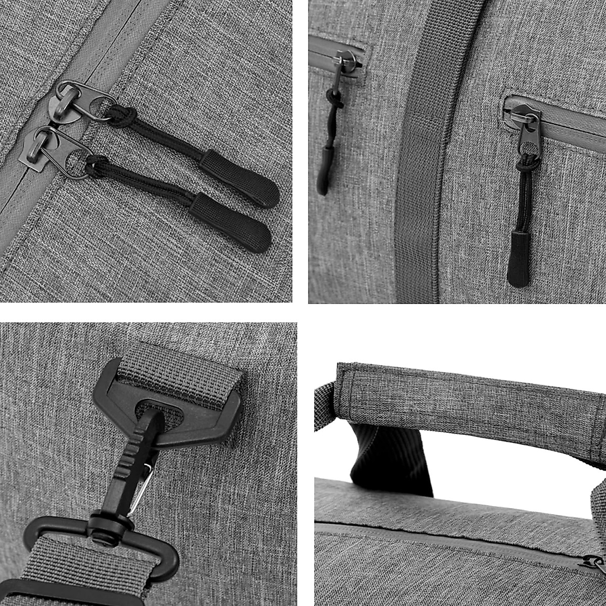 Duffel Bag 65L Packable Duffle Bag with Shoes Compartment Unisex Travel Bag Water-Resistant Duffle Bag(Grey,65L)