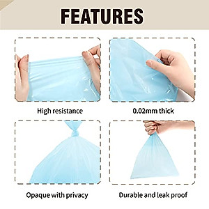 Happy Seal Cat Litter Bags, Unscented Doggie Poop Bags, Odor Sealing Dog Waste Disposal Bags for Doggy Kitty Puppy Pets, Blue, S (200 Count)