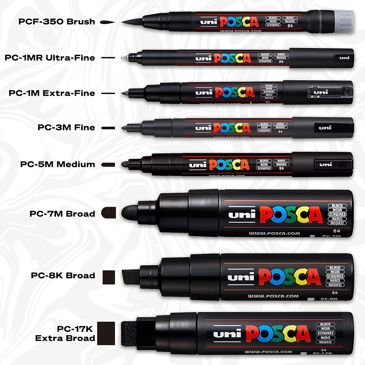 posca Acrylic Paint Marker, Fine, Black