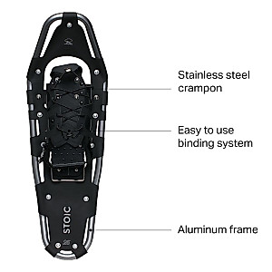 25in Snowshoes, Stoic Gray, One Size