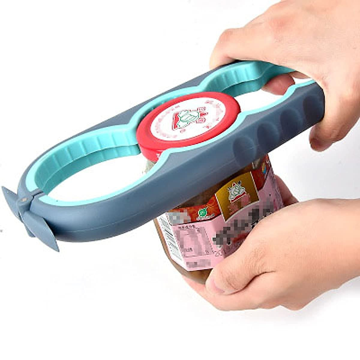 Bottle Opener for Arthritic Hand,Jar Opener for Old People, Children, Women, Those with Weak Hands,Multifunctional Kitchen Gadgets (02-Blue)