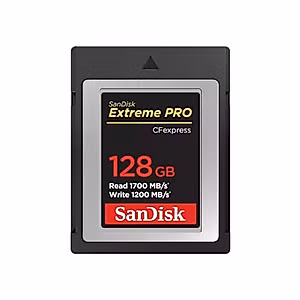 SanDisk Extreme PRO 128GB CFexpress Type-B Memory Card, 1700MB/s Read, 1200MB/s Write