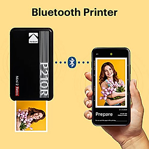 KODAK Mini 2 Retro 4PASS Portable Photo Printer (2.1x3.4 inches) + 68 Sheets Bundle, Yellow