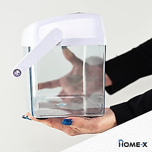 HOME-X 3-in-1 Hand Crank Paper Document Shredder for A4 Paper, Credit Cards, CDs-Manual Shredder Documents Paper Cutting Tool Home Office Desktop Stationery