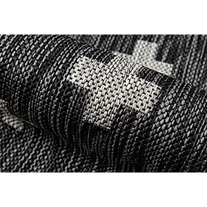 Novogratz by Momeni Villa Collection Umbria Indoor/Outdoor Area Rug, Charcoal, 3'3" x 5'0" Size Mat for Living Room, Bedroom, Dining Room, Nursery, Hallways, and Home Office