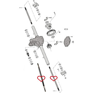 Dr.Acces Golf Cart EZGO RXV Rear Axle Shaft Fits EZ-GO RXV Golf Cart Electric 2008 UP Replace OEM#620337,614208,620341,614209 (Driver Side)
