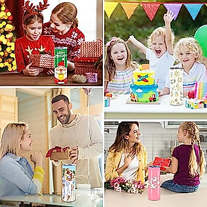 Fun-worx Skinny Straight Tumbler 20oz 4 Pack with Lids for Sublimation Stainless Steel Insulated Tumblers Blank White