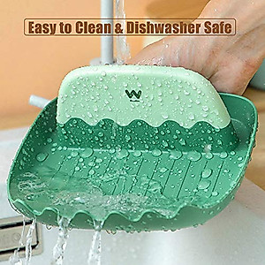 2 Pack Spoon Rest for Kitchen Counter, Cooking Ladle/Spatula/Spoon Holder for Stove Top, Utensil Rest for Countertop, Kitchen and Grill Utensil and Lid Holder, No Mess Rack with Drip Pad - by IYOOH