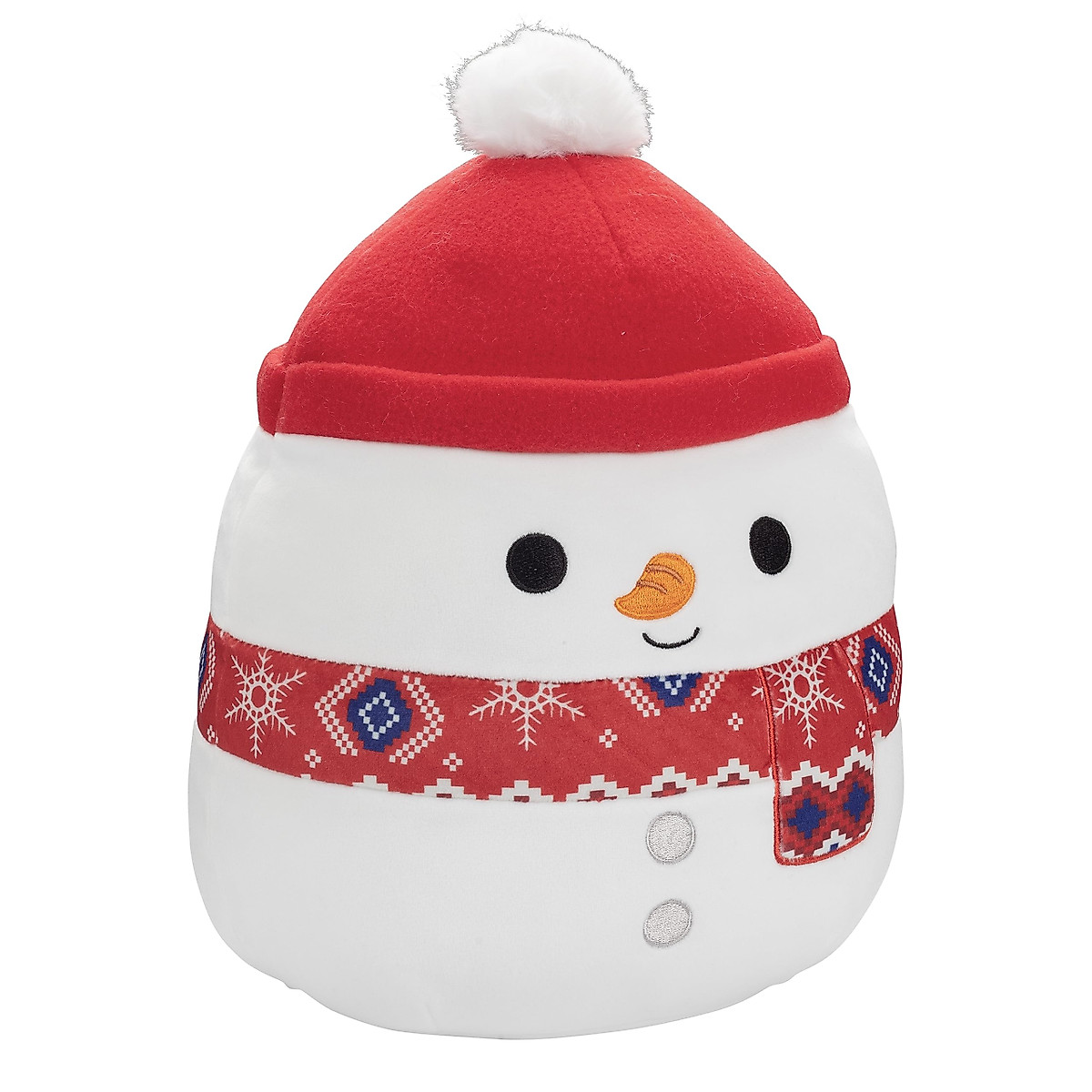 Squishmallows 10-Inch Manny The Snowman - Official Jazwares Plush - Collectible Soft & Squishy Stuffed Animal Toy - Add to Your Squad - Gift for Kids, Girls & Boys