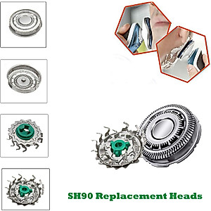 𝙐𝙥𝙜𝙧𝙖𝙙𝙚𝙙 SH90 Replacement Head for Phi-lips No-relco, Shaver Heads Blades Cutter Compatible with Phillips No-relco SH90/62 Series 9000 Series 8000 S8950 S9000 S9311 S9321 S9511 S9531 S9721
