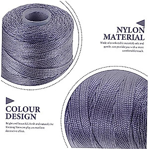 DIY Knitting Yarn 2 Rolls Thin Ice Silk Thread Crocheting Yarn Crafts Yarn for Crocheting Hand Knitting Yarn Professional Yarn Weaving Nylon Yarn Hollow Braided Rope Body Line