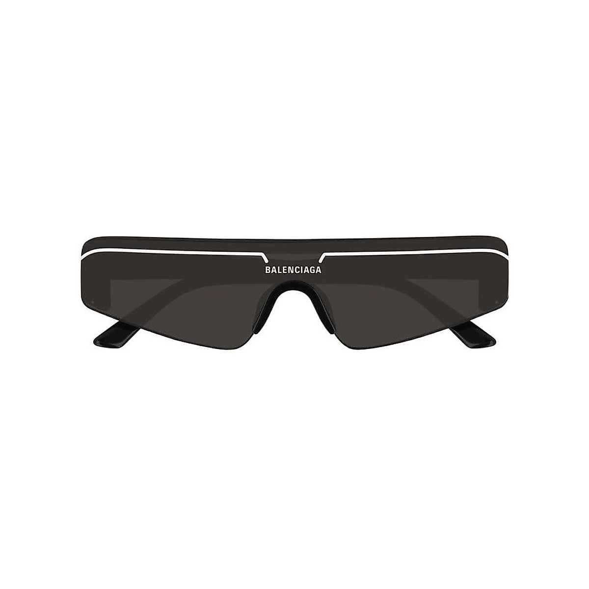 Balenciaga Shield Sunglasses BB0003S 001 Black 99mm 0003