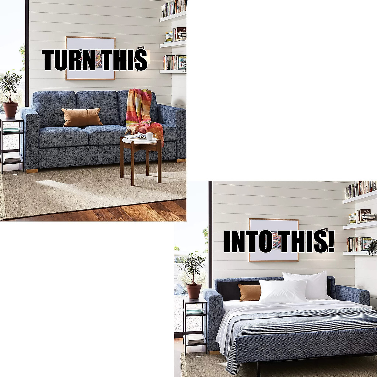 Sofa Sleeper Fitted Sheet, Sofa Bed/Pullout Couch Bottom Sheet, Fits 6" Thick Sleeper Sofa Mattress, 38" x 72" - Twin