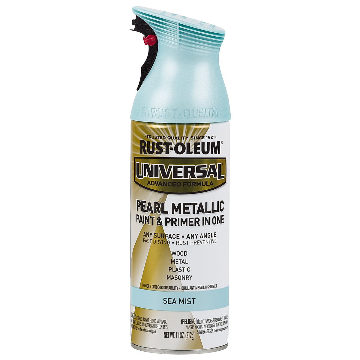 Rust-Oleum 301551 Universal All Surface Pearl Metallic Spray Paint, 11 oz, Sea Mist