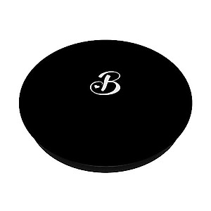 white letter B monogram initial minimalist heart graphic PopSockets Swappable PopGrip