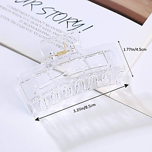 Aaiffey 4PCS Hair Claw Clips, Non-Slip Tortoise Hair Jaw Clips, Leopard Stylish Hair Clamps,Strong Hold for Thick Thin Curly Hair Styling Accessories for Women Girls