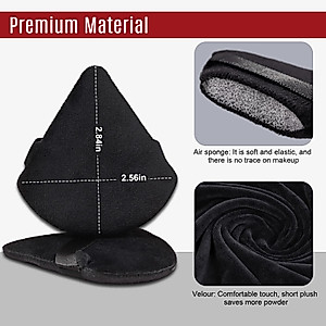 Foonbe Triangle Makeup Sponge, Soft Triangle Makeup Sponge Beauty Gift Set, Reusable Velour Cosmetic Foundation Blender for Loose Powder and Contouring, Beauty Tool (6 Pcs)