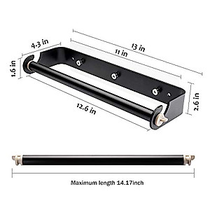 ORLESS Adhesive Paper Towel Holder Under Cabinet & Wall Mount, No Drilling Suitable for Kitchen Bathroom - Black