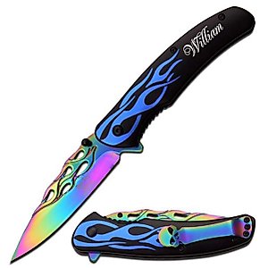 Personalized Laser Engraved Pocket Knife, Fathers Day, Groomsmen Gift, Graduation Gifts, Gifts for Men Free Engraving. (DS-A040BL)