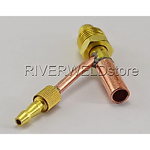 RIVERWELD Cables and Gas (Water) Separate Cable Connector Fitting for TIG Welding Torch (5/8"-18 Male WP26)