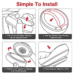 Replacement Ear Pads for Beats Solo 2 and Solo 3 by Niukeke, Headphone Ear Covers with High Density Memory Foam, Soft Leather, Adaptive Noise Cancelling Headphones Replacement Earpads Cushions