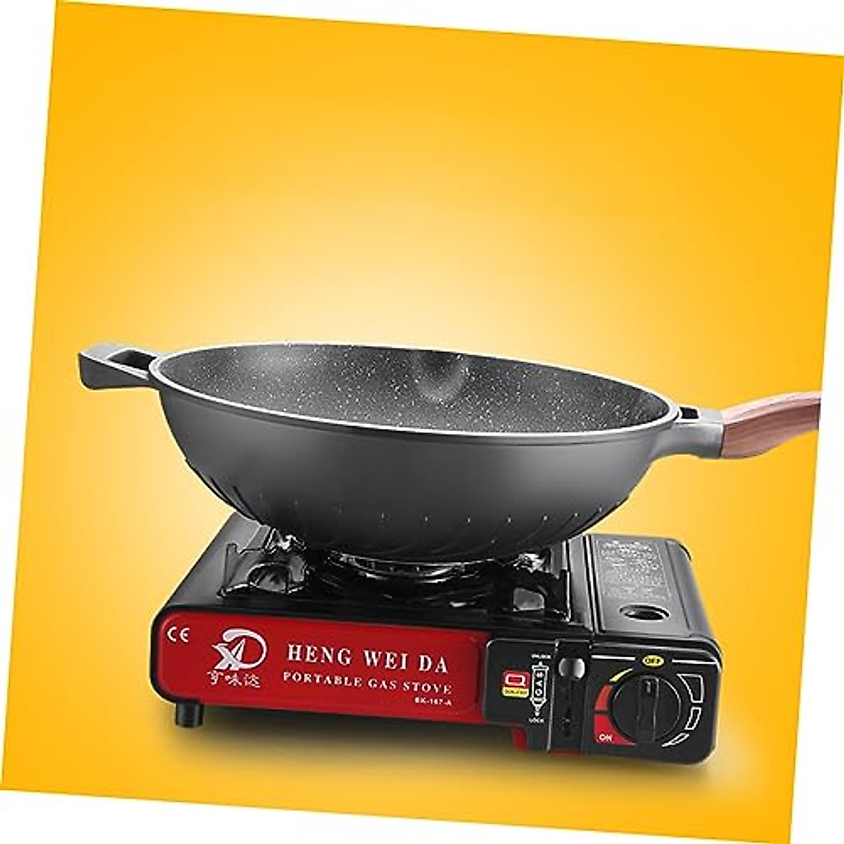 Yardwe 1pc Portable Gas Stove Mini Grill Outdoor Stove Grill Burners Butane Gas Burner Emergency Stove Kit Propane Stove for Camping Outdoor Gas Cooker Camping Cooker Barbecue Stove Suite