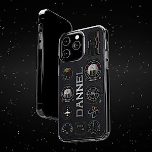 TWENTI Aviation Gifts for Pilots Men Personalized Pilot Phone Case Custom Name Clea Cover Compatible with iPhone 15 14 13 12 11 Plus Mini Pro Max